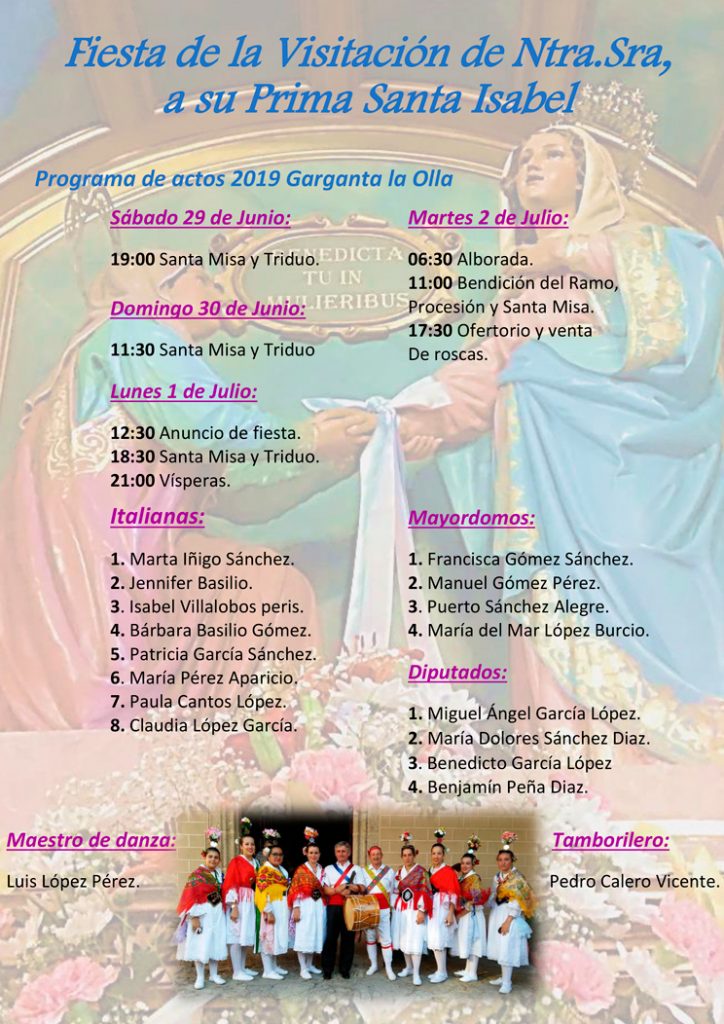 Fiestas de Santa Isabel 2019 - Garganta La Olla Turismo